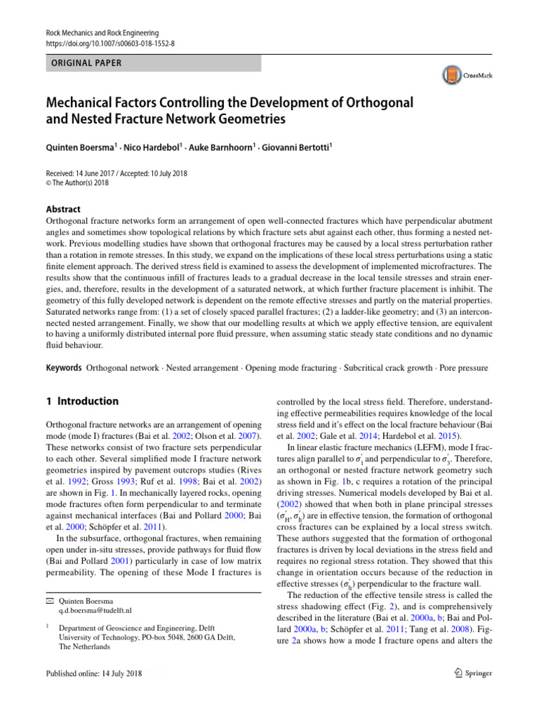2018 Boersma2018 Article MechanicalFactorsControllingTh | PDF | Stress ...