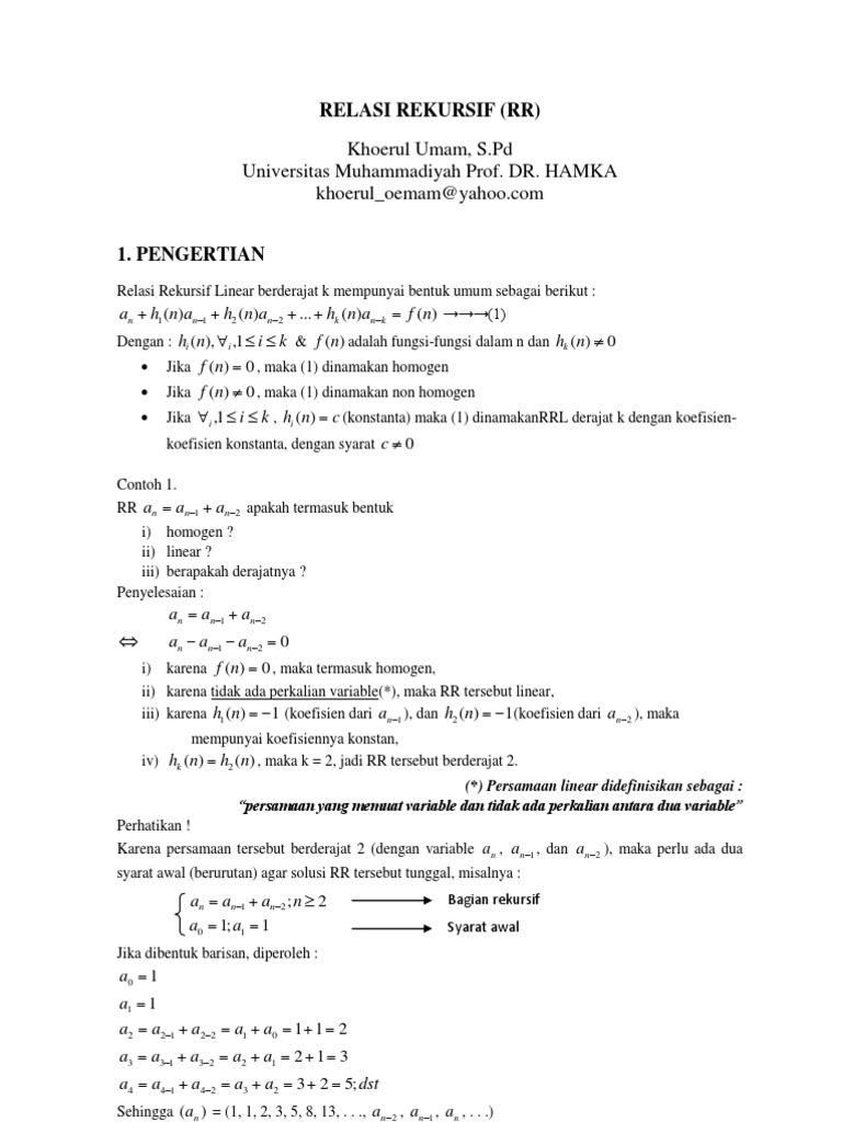 Relasi Rekursif | PDF