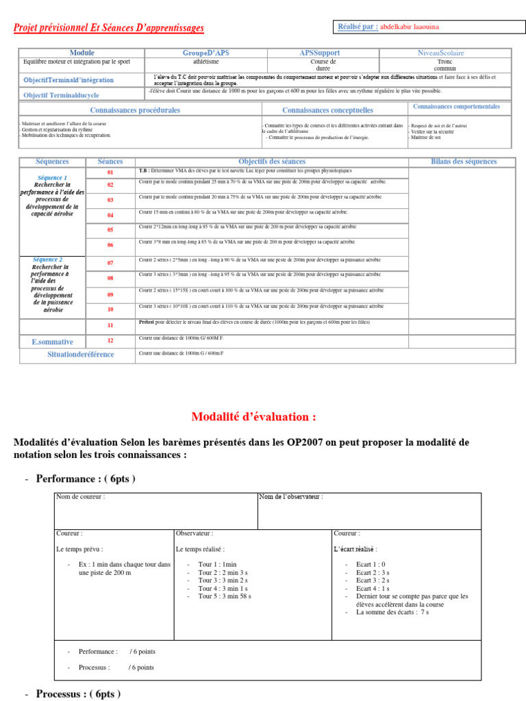 Course en Duree TC | PDF