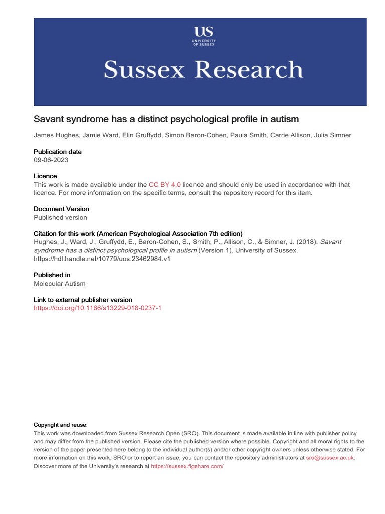 SIMNER - Molecular - Autism - SEPT 2018 (Published Version) | PDF ...