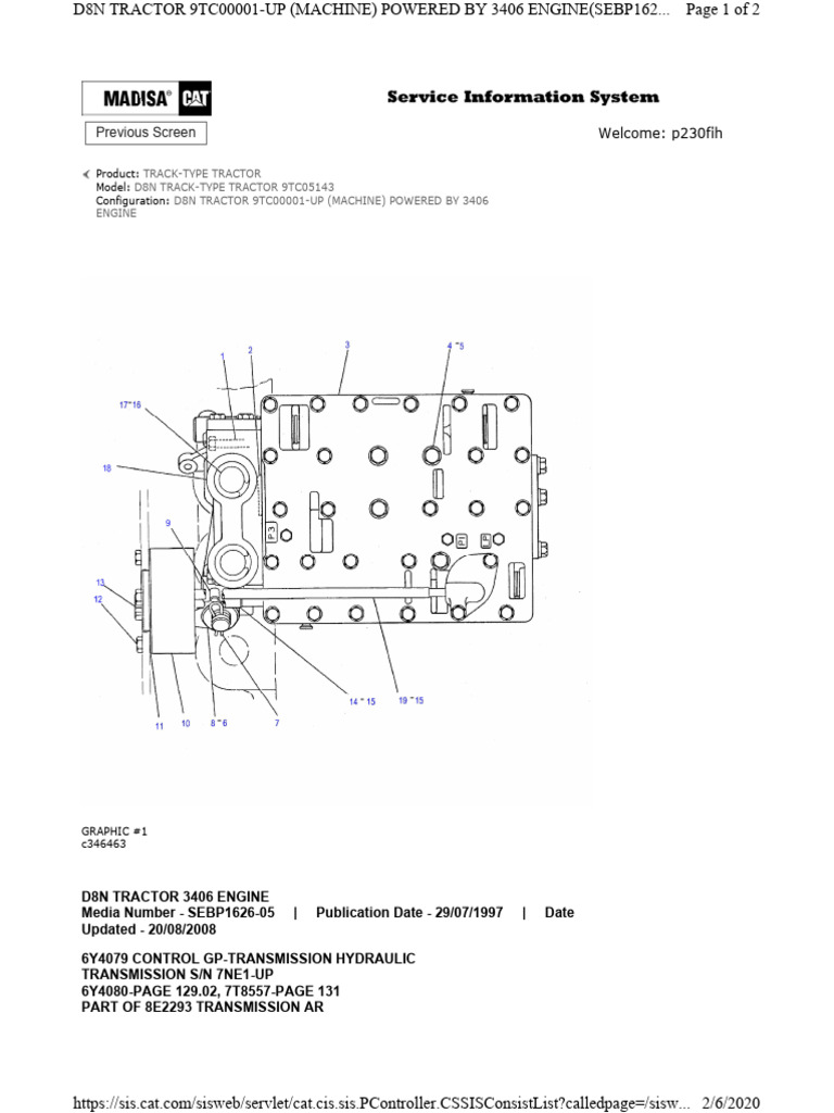 Https Sis - Cat.com Sisweb Servlet Cat - Cis.sis - Pcontroller.cssi | PDF | Tractor | Motor Vehicle