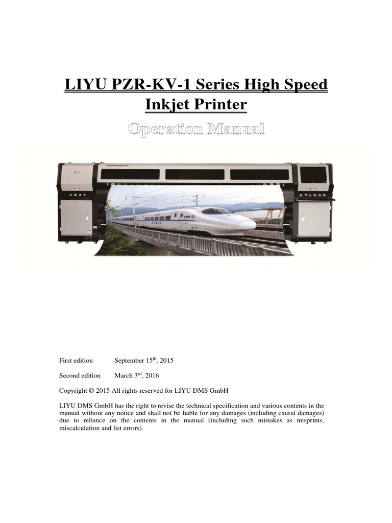 PZR KV 1 - Operation Manual | PDF | Printer (Computing) | Switch