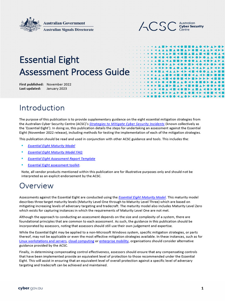 Essential Eight Assessment Process Guide | PDF | World Wide Web ...