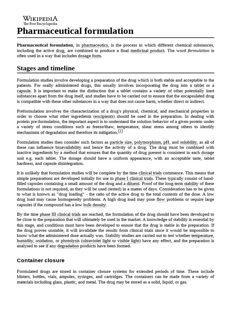 Pharmaceutical Formulation | PDF | Pharmaceutical Formulation | Tablet ...