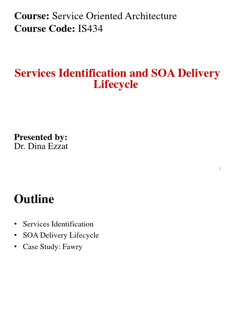 Lecture 5-Services Identification and SOA Delivery Lifecycle | PDF ...