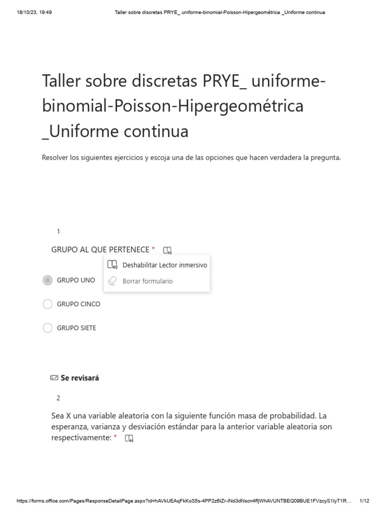 Taller Sobre Discretas PRYE - uniforme-binomial-Poisson-Hipergeométrica ...
