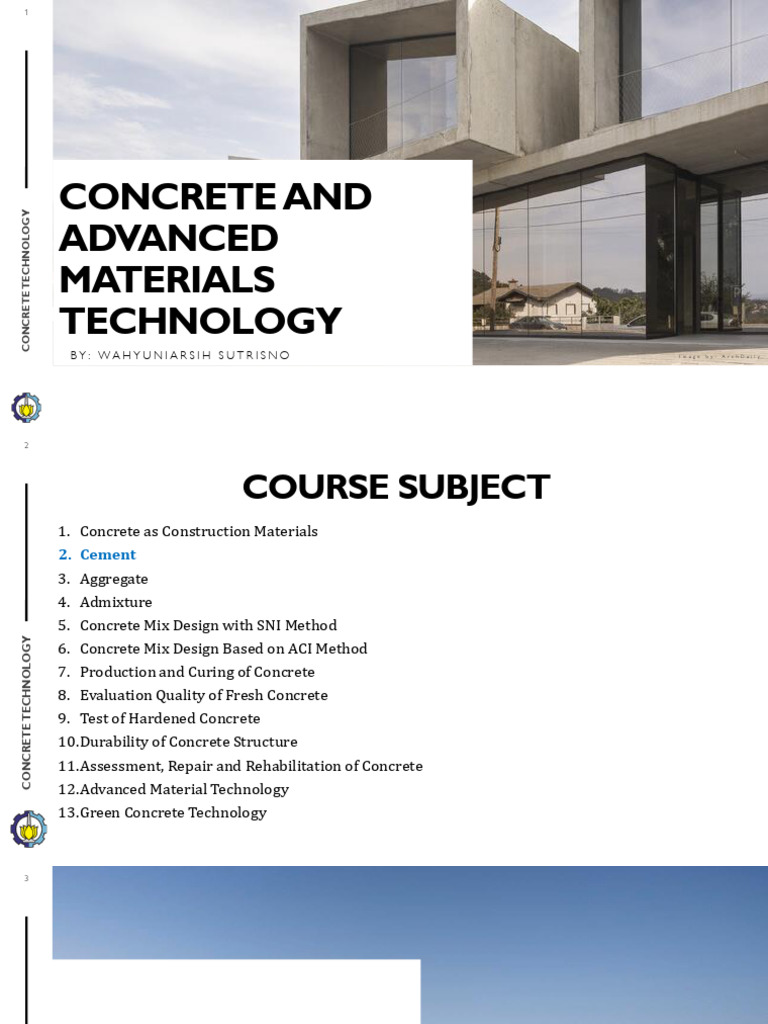 Concrete Technology Overview and Methods | PDF | Concrete | Cement
