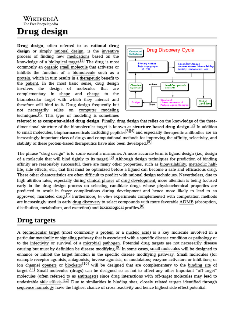Drug Design | PDF | Drug Design | Biology