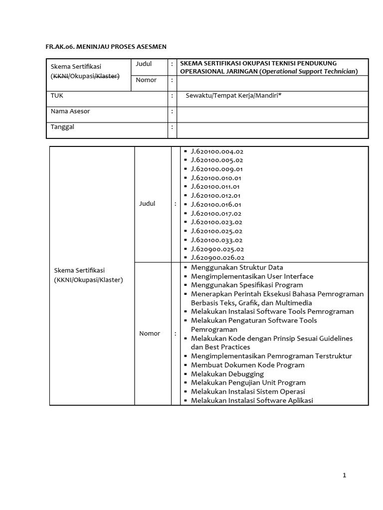 Proses Asesmen Pemrograman Jaringan | PDF | Komputer