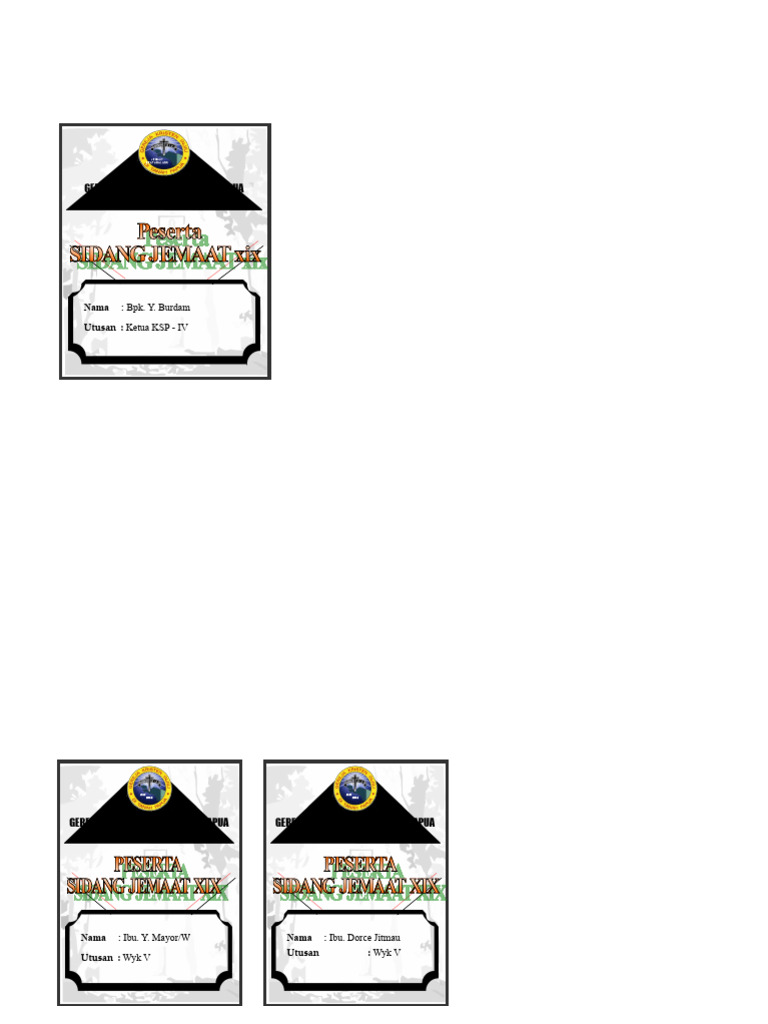 ID CARD WYK IV Baru | PDF | Agama & Spiritualitas