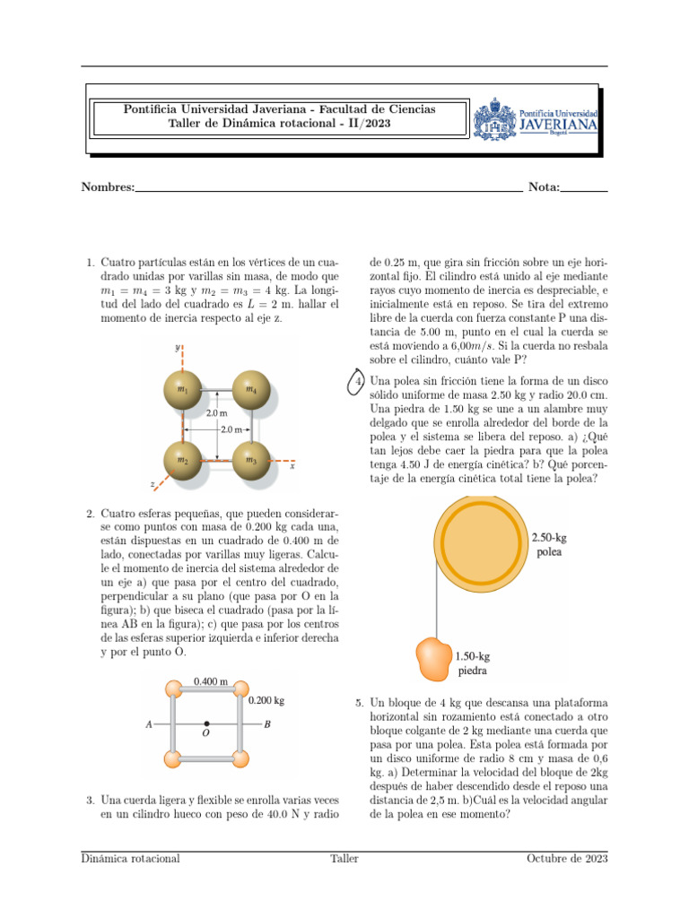 Rotación Sólido | PDF | Fricción | Esfera