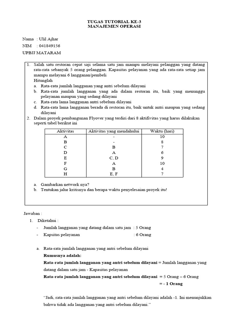 Tugas 3 - EKMA4215 | PDF
