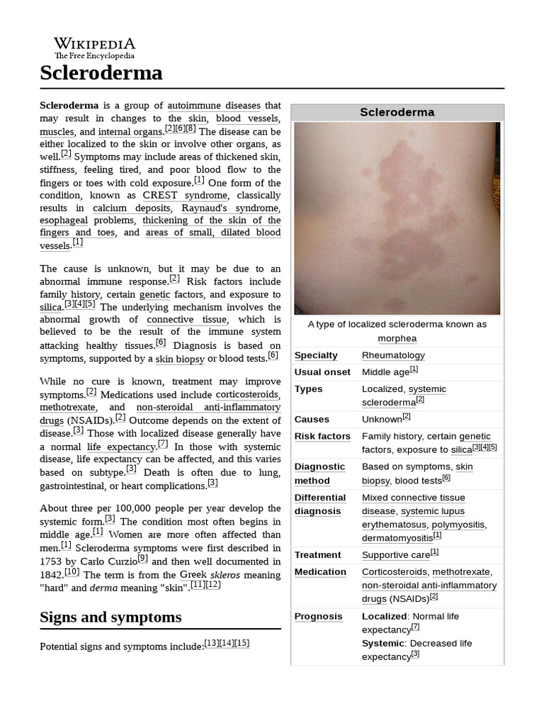 Scleroderma | PDF | Medical Specialties | Clinical Medicine