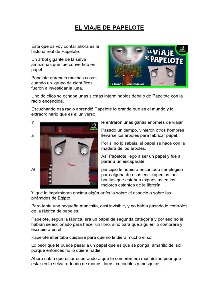 El Viaje de Papelote | PDF