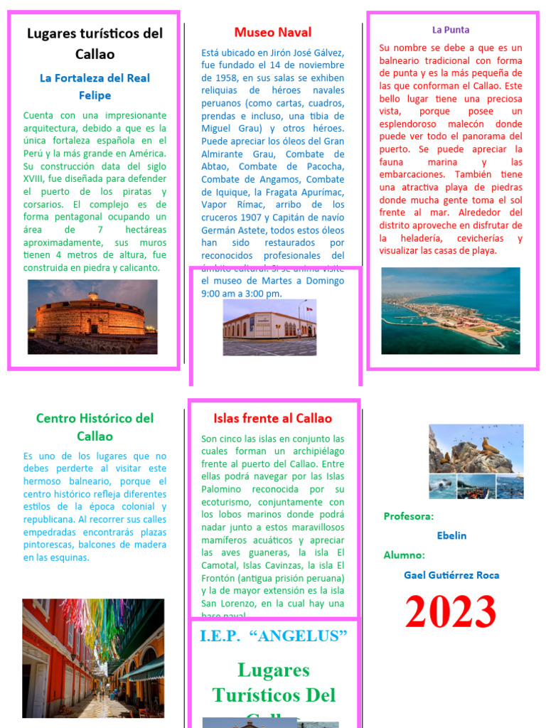 Lugares Turísticos Del Callao (2) | PDF | Guerra Naval