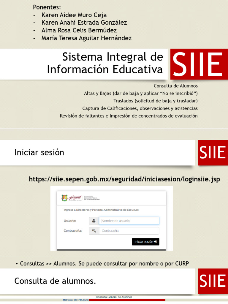 Capacitacion SIIE SECUNDARIAS | PDF