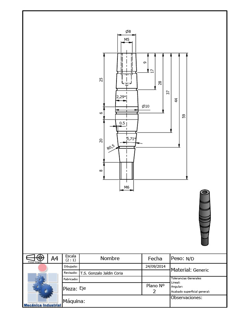 Plano Del Eje | PDF