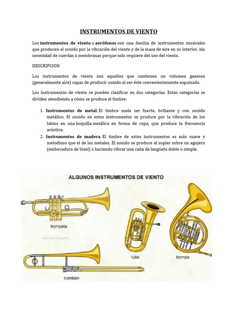 Clasificación de Instrumentos Musicales | PDF | Instrumentos de cuerda ...