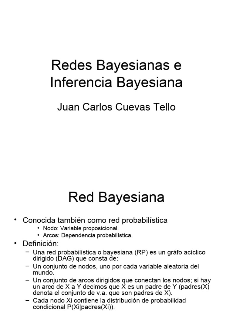 Redes Bayesianas e Inferencia Bayesiana | PDF | Red Bayesiana ...