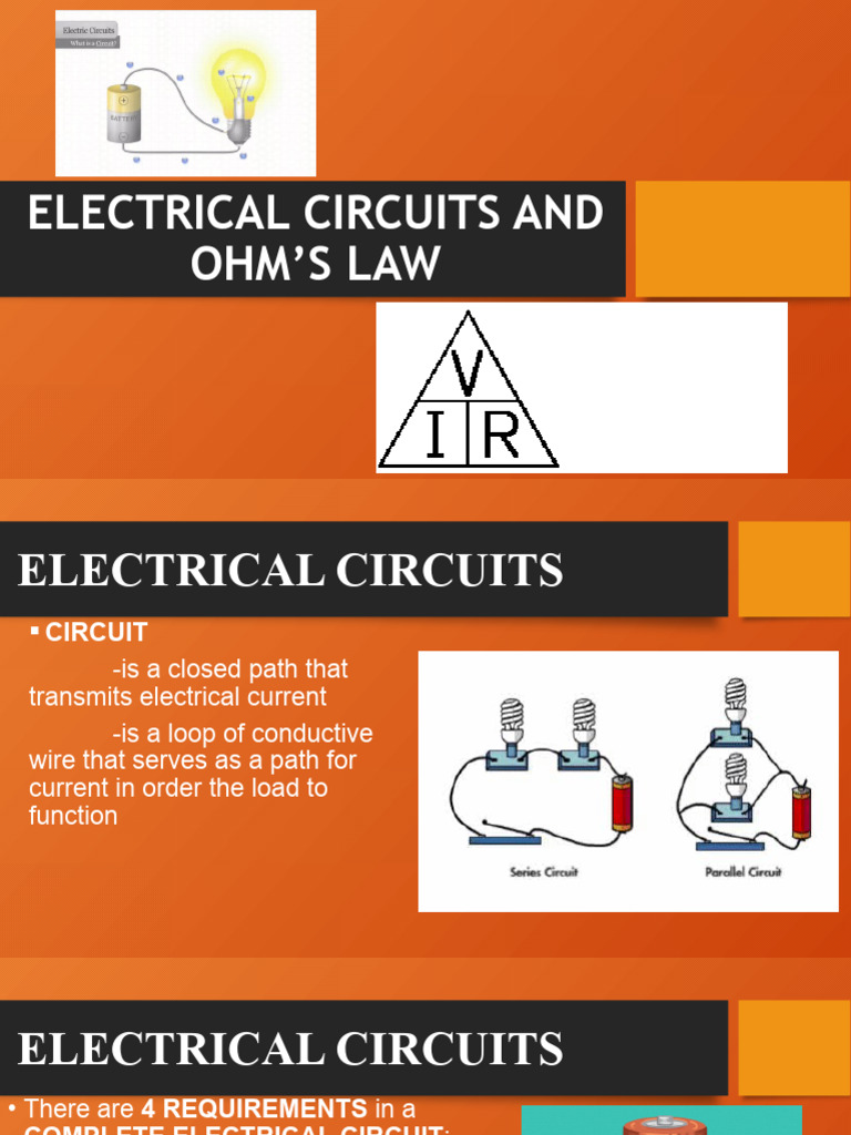 Lesson 3 Electrical Circuit and Ohm's Law Educere | PDF | Series And ...