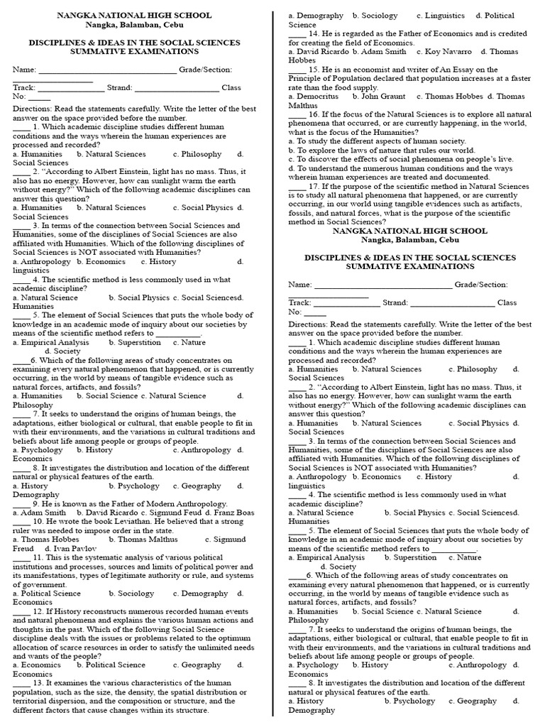 Diss Summative 1 | PDF | Social Sciences | Science Diss Summative 1 | PDF | Social Sciences | Science