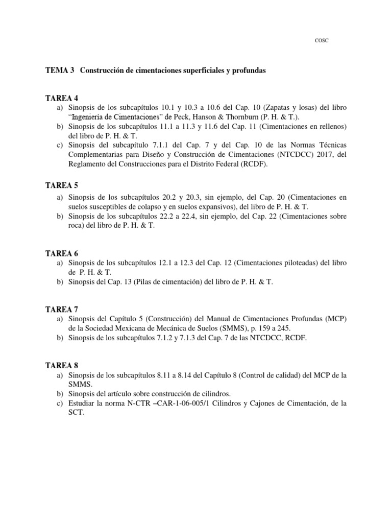 Tema 3 Tareas 4 A 8 COSC | PDF