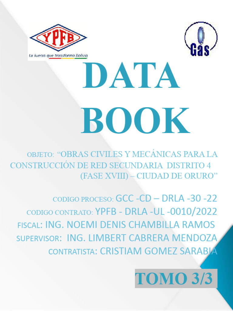 CARATULAS DATA BOOK Y PLANILLA DE PAGO | PDF