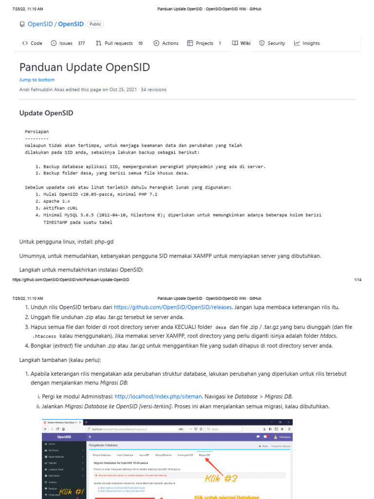 Panduan Update OpenSID OpenSID - OpenSID Wiki GitHub | PDF