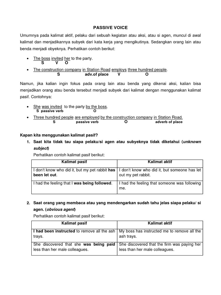 Passive Voice | PDF | Language Mechanics | Language Families