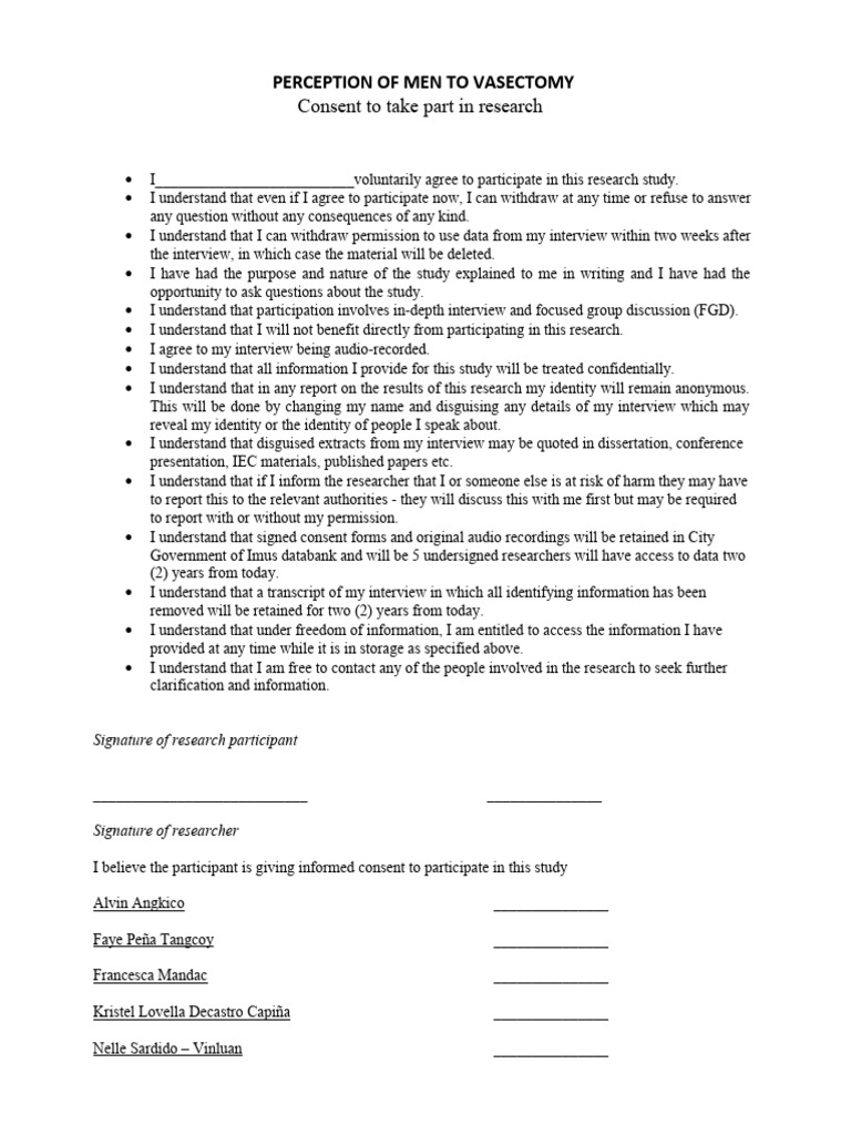 Consent Form | PDF