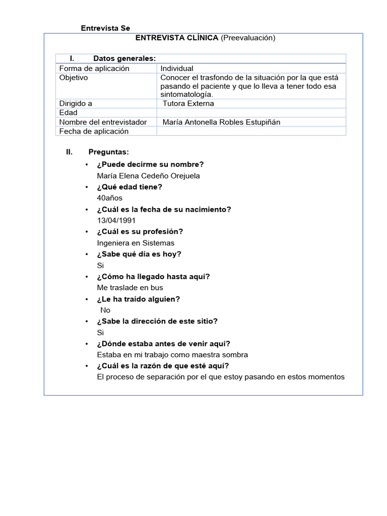 Entrevista Estructurada y Semiestructurada | Descargar gratis PDF | Conceptos psicologicos ...