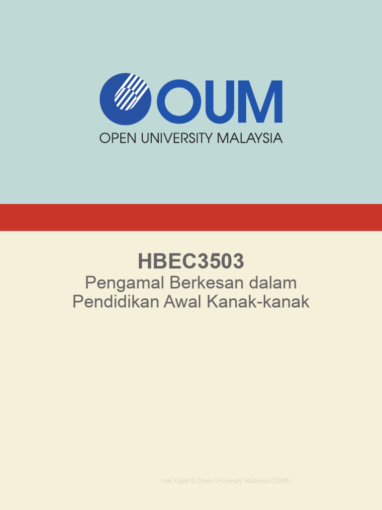 HBEC3503 Pengamal Berkesan Dalam Pendidikan Awal Kanak-Kanak | PDF