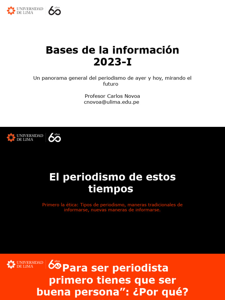 Clase 1 Bases 2023 | PDF | Periodismo | Perú