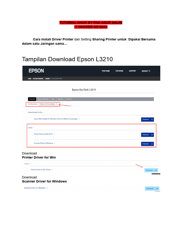 Install Driver Printer | PDF