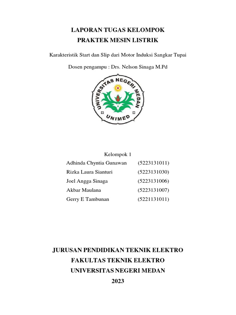 Laprak Mesin Listrik-Kelompok 1 - TR6 | PDF