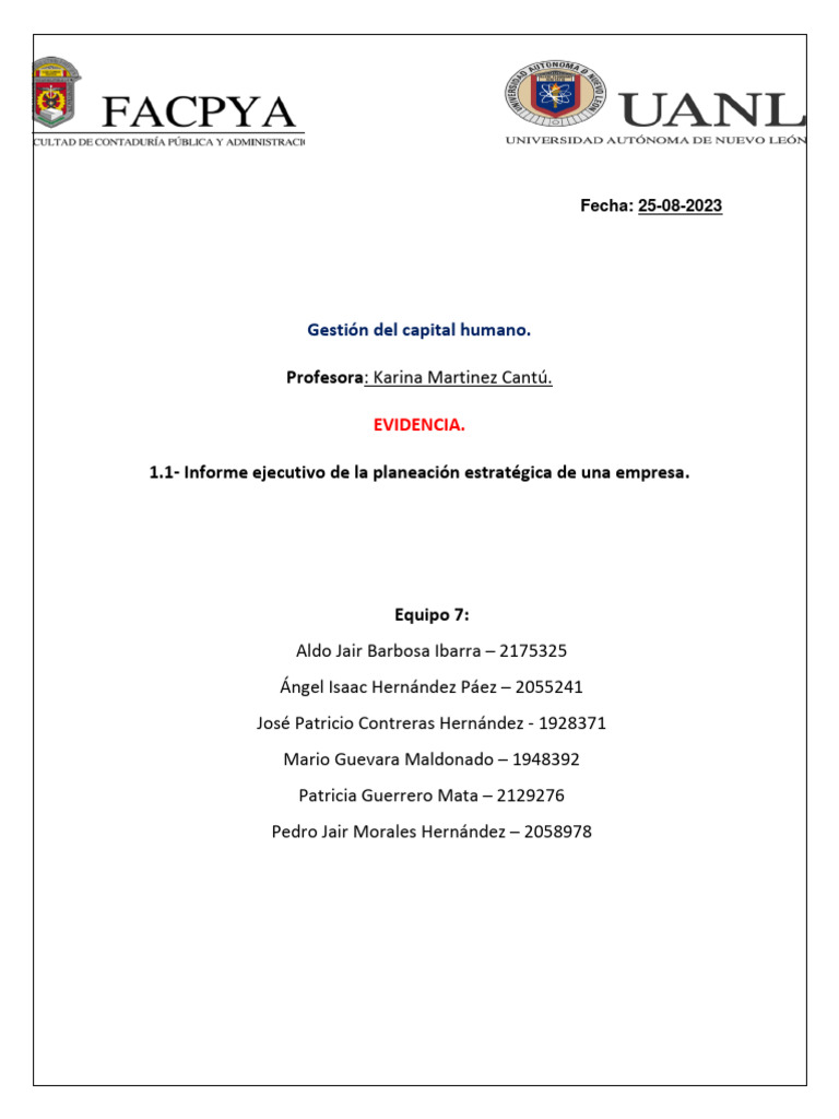 Ev 1 Gestion | Descargar gratis PDF | Calidad (comercial) | Business