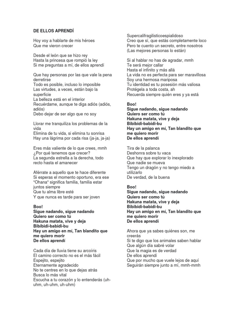 De Ellos Aprendí | PDF