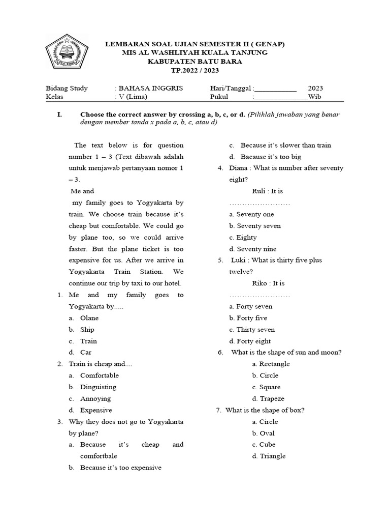 Soal Ujian Bahasa Inggris Genap5 | PDF | Health Care | Public Services