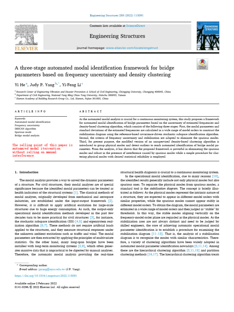 A Three-Stage Automated Modal Identification Framework For Bridge | PDF ... A Three-Stage Automated Modal Identification Framework For Bridge | PDF ...