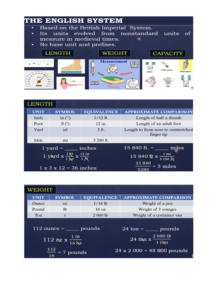Handouts Convertion To English System | PDF