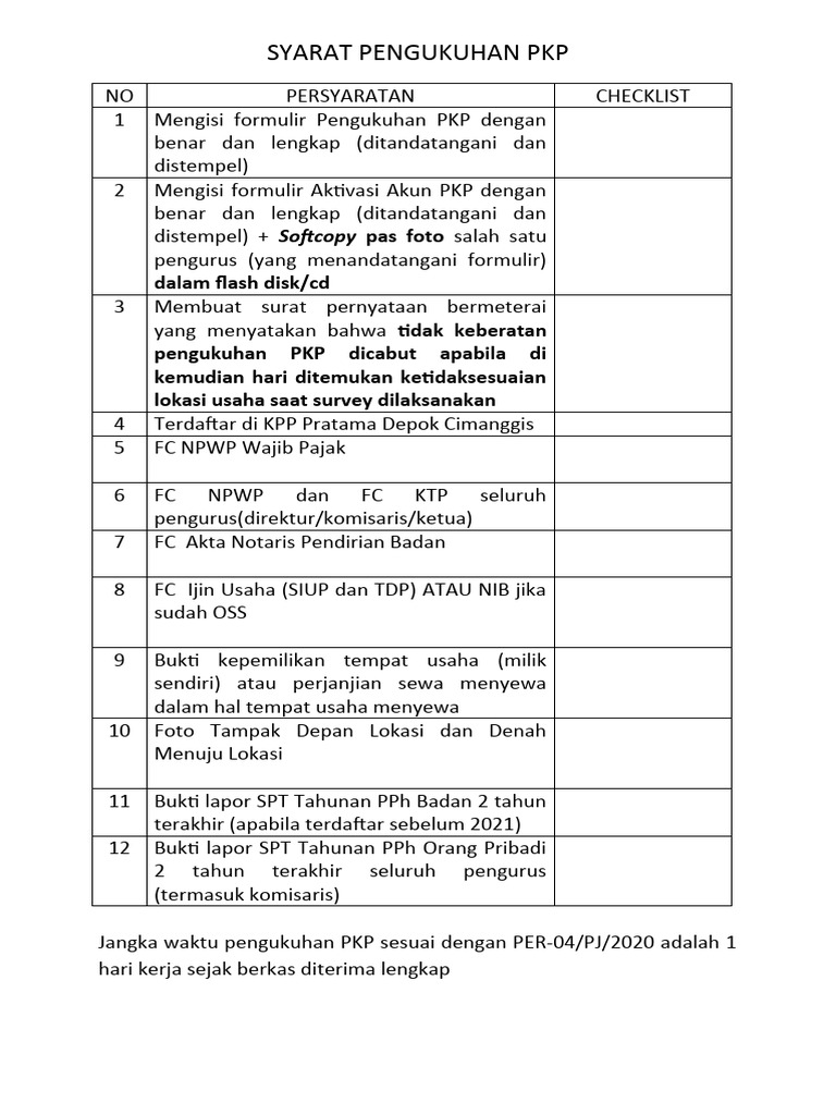 Syarat Pengukuhan PKP Baru | PDF | Teknologi & Rekayasa