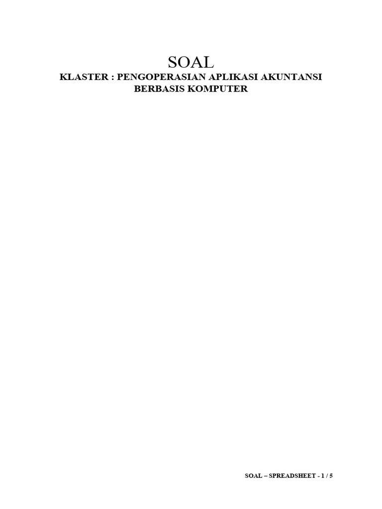 Spreadsheet Soal | PDF | Komputer