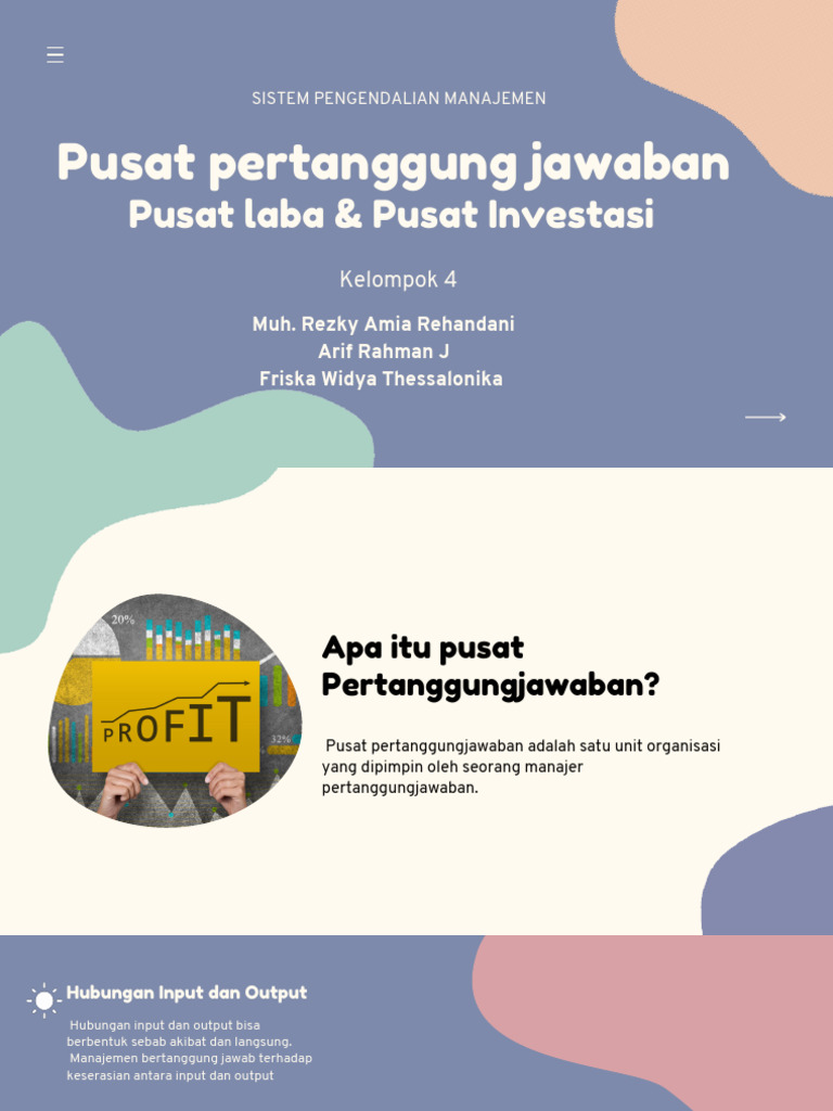 Pusat Pertanggung Jawaban Pusat Laba & Pusat Investasi | PDF