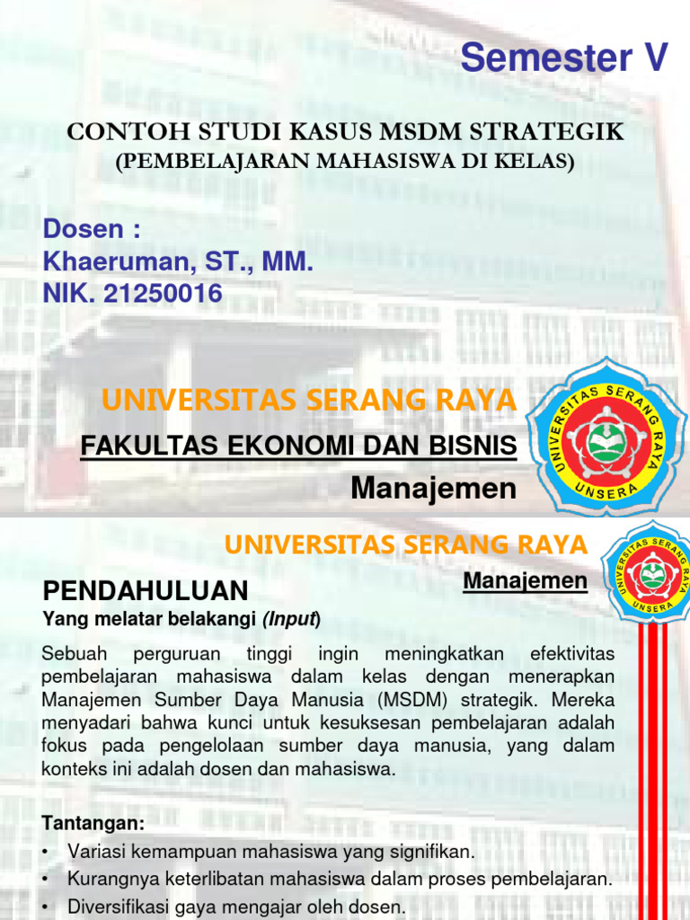 MSDM Strategik - Studi Kasus | PDF | Bisnis | Pengembangan Diri