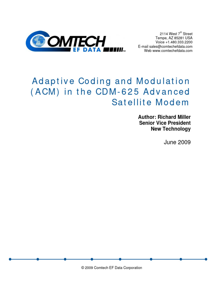 Wp-cdm625 - Acm - White - Paper ACM in The CDM-625 | PDF | Bit Rate ...