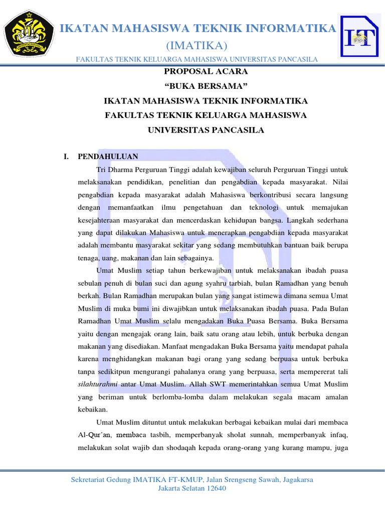 PROPOSAL BUKBER Signed by Imatika | PDF | Sains & Matematika | Komputer