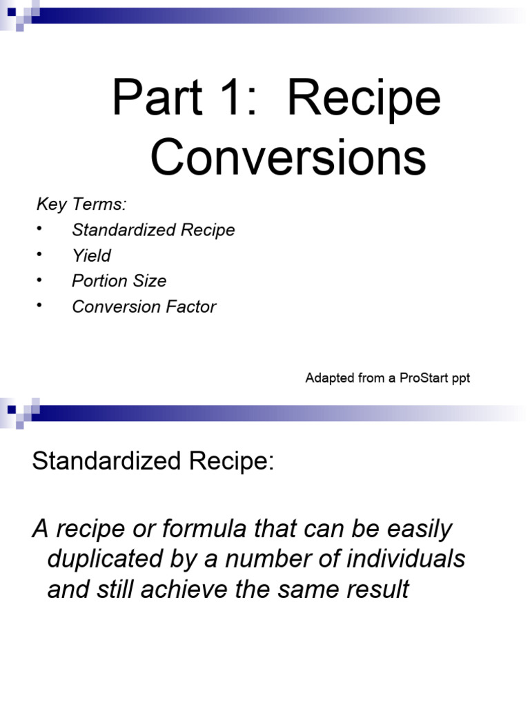 Foods II Prequel E5 Standardizing and Scaling RecipesE | PDF | Ounce ... Foods II Prequel E5 Standardizing and Scaling RecipesE | PDF | Ounce ...