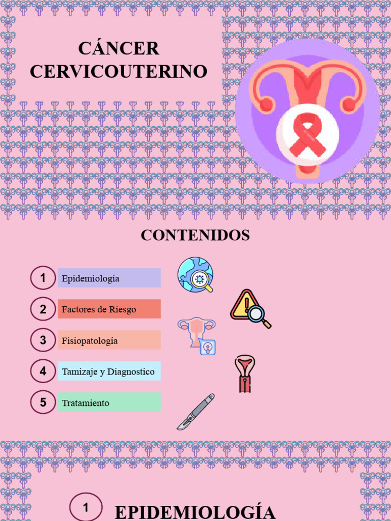 Cáncer Cervicouterino: Epidemiología y Tratamiento | PDF | Medicina ...