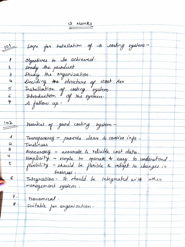 Good Costing System Steps | PDF