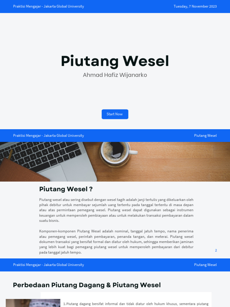 Piutang Wesel: Definisi & Manfaat | PDF | Pengelolaan Keuangan & Uang